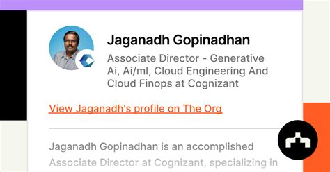 Jaganadh Gopinadhan Associate Director Generative Ai Ai Ml Cloud Engineering And Cloud