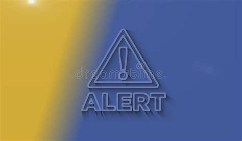 Alert Warning Symbol Digital Concept 3d Illustration Stock Photo