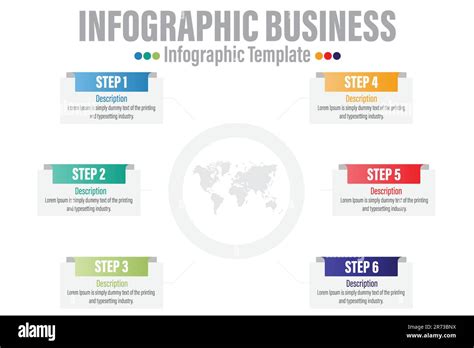 Infographic Template For Business 6 Steps Modern Mindmap Diagram
