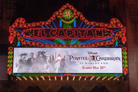 El Capitan Theater Stock Image Image Of Details Hollywood 41516377