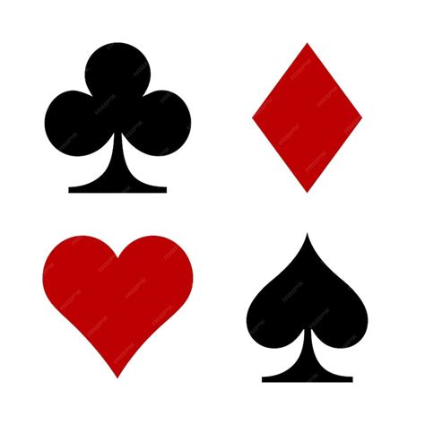Набор векторных символов игральных карт Премиум векторы