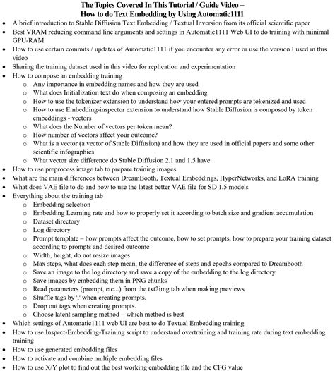 New Expert Tutorial For Textual Inversion Text Embeddings Very Comprehensive Detailed