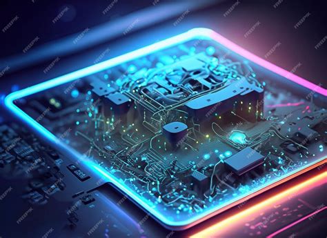 Premium Ai Image Inner Structure Of Cpu Technology Red