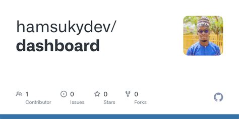 GitHub Hamsukydev Dashboard