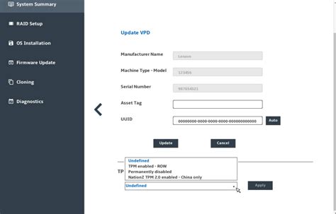 System Summary Lxpm Lite V2 Lenovo Docs