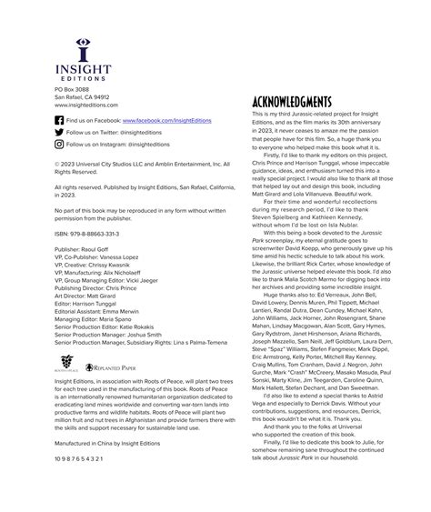 ‘jurassic Park The Official Script Book From Insight Editions Is Loaded With Annotations