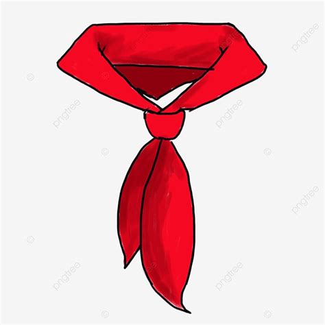 핸드 드로잉 캐릭터 일러스트 심 플 레 드 스카프 손으로 그린 장식 패턴 만화 Png 일러스트 및 Psd 이미지 무료 다운로드 Pngtree