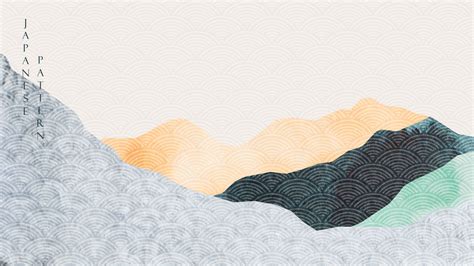 Japanese Background With Traditional Decoration Pattern Vector Oriental Banner Design With