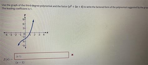 [answered] Use The Graph Of The Third Degree Polynomial And The Factor Kunduz