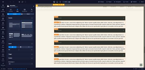 Accordion The Website Editor