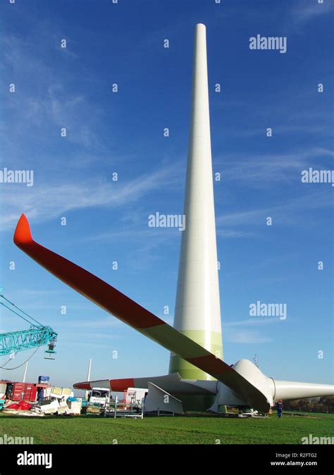 Wind Turbine Installation Stock Photo Alamy
