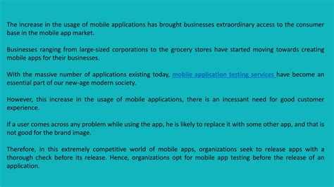 Ppt Importance Of Employing The Right Mobile Application Testing Strategy Powerpoint