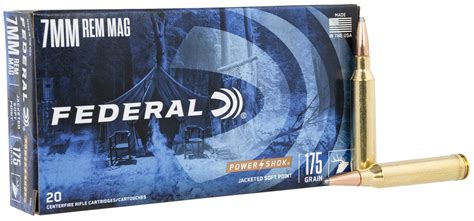 Federal 7rb Power Shok Rifle 7mm Rem Mag 175 Gr Jacketed Soft Point
