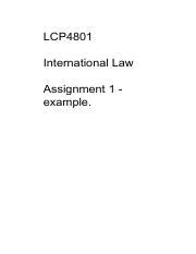 LCP 4801 Assignment 1 Pdf LCP4801 International Law Assignment 1 Example Table Of Contents 1