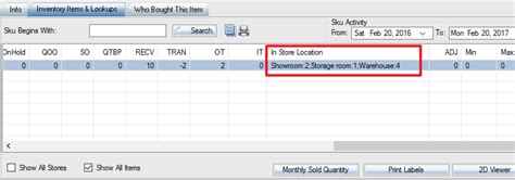 in store location batch lot bin inventory management woopos support