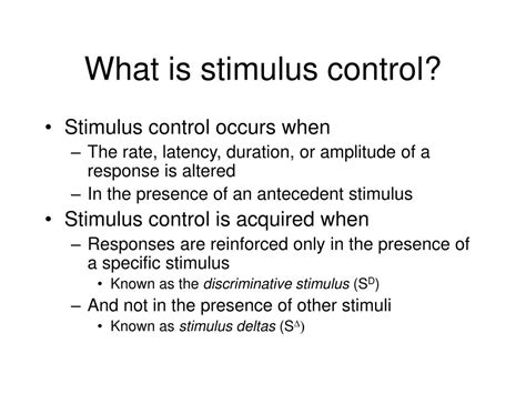 Ppt Stimulus Control Powerpoint Presentation Free Download Id6059997