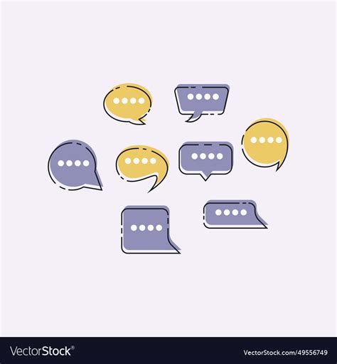 Sspeech Bubble Set Design Royalty Free Vector Image