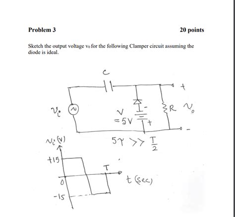 Solved Problem Points Sketch The Output Voltage Vo For Chegg