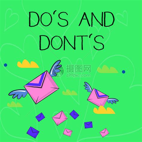 概念手写显示dos和donts概念含义有关某些活动或行动的规则或习俗彩色航空信封和其中两个高清图片下载 正版图片505982667 摄图网