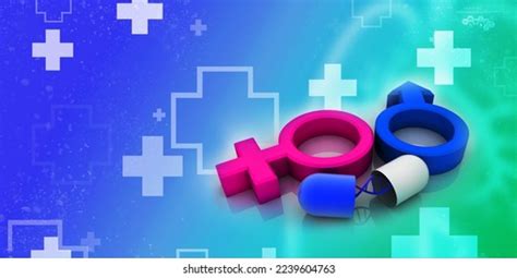 3d Rendering Gender Symbols Man Woman Stock Illustration 2239604763
