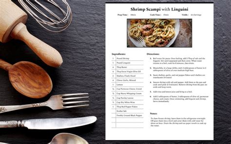 Cookbook Template Google Docs