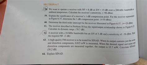 Solved Section 6 1 1 Explain The Following Sensitivity Of A