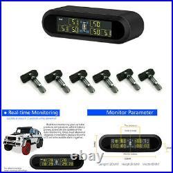 Solar TPMS Wireless Car Tire LCD Pressure Monitor System With Sensors Internal Tire Pressure