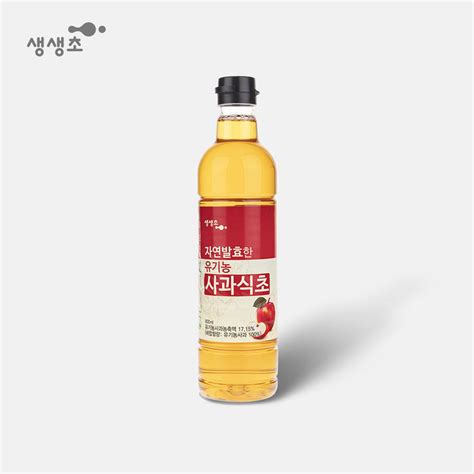100 자연발효한 유기농 사과식초 800ml 생생초