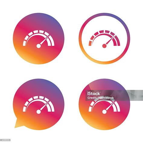 Tachometer Sign Icon Revolutioncounter Symbol Stock Illustration