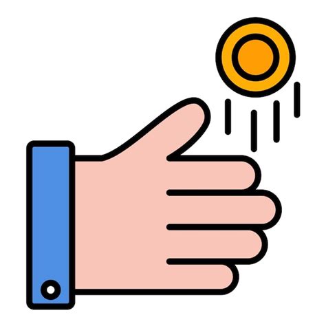 Premium Vector Coin Toss Flat Illustration