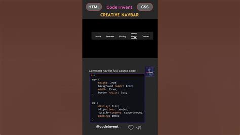 Animated Creative Navbar Using Html Css Coding Webdevelopment Youtube