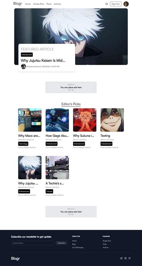 James Adedamola On Linkedin Made This Fullstack Blog App Using Reactjs