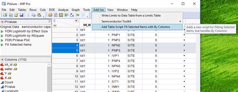 Response Screening Fit Selected Items With By Columns Jmp User Community