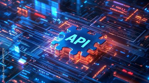 Vibrant Digital Representation Of An Api Symbol Oncircuit Board