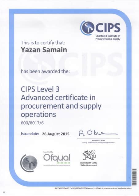 Cips Certificate Pdf