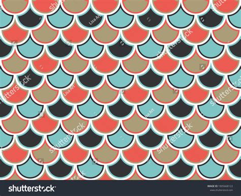 Snake Scales Magic Vector Repeatable Pattern Stock Vector Royalty Free 1905668122