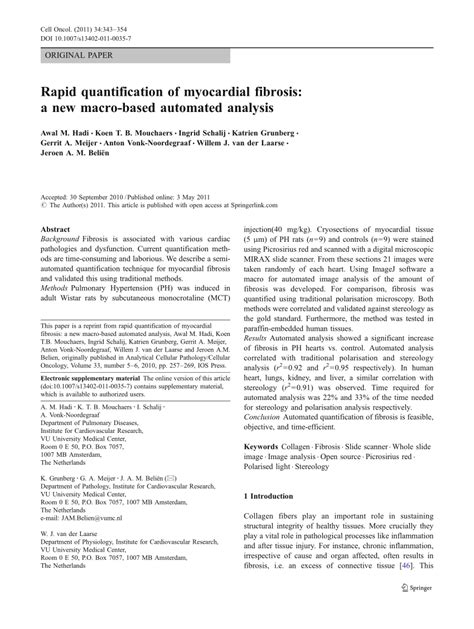 Pdf Rapid Quantification Of Myocardial Fibrosis A New Macro Based