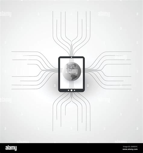 Digital Network Connections Mobile Technology Background Cloud