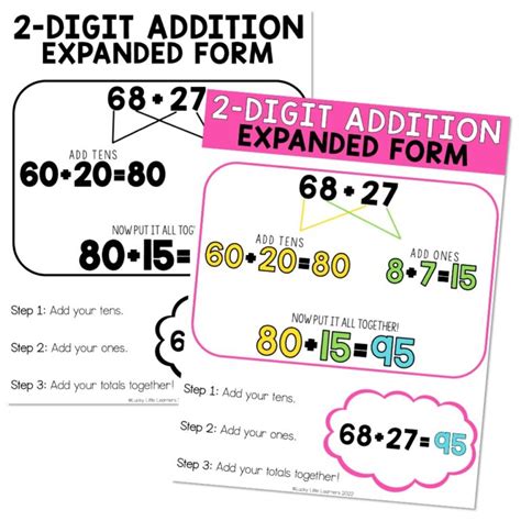 Lucky To Learn Math 2 Digit And 3 Digit Addition And Subtraction Unit 3 Anchor Chart 2