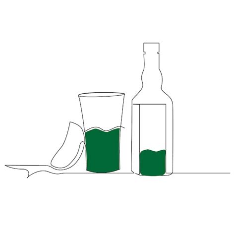 Premium Vector Wine Bottle And Glass Continuous One Line Art Drawing Minimalist Design Vector