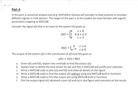 Solved In This Part A Numerical Analysis Tool E G MATLAB Chegg