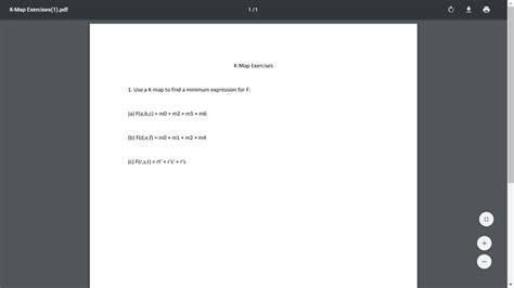 Solved K Map Exercises 1 Pdf K Map Exercises 1 Use A K Map Chegg Com
