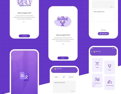 Language Translator Ui Design Behance