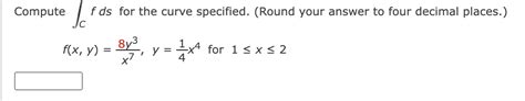 [solved] compute cfds for the curve specified round your