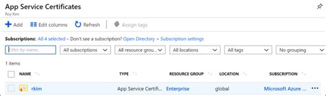 Renewing The Azure App Service Ssl Certificate In An Application