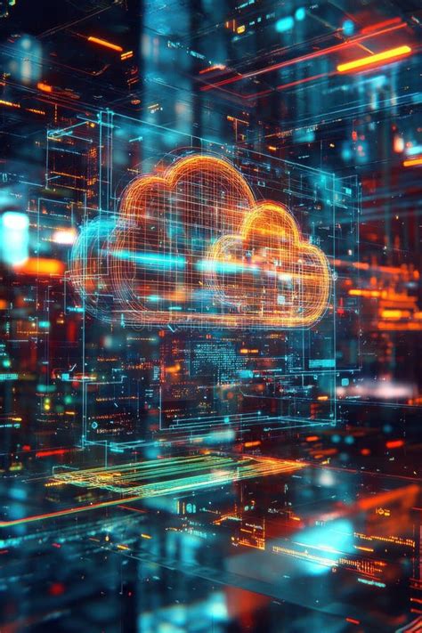 Cloud Api Integration Captivating Holographic Projection Of Api Based