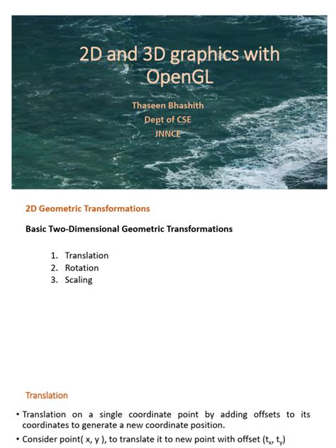 21cs63 Cg Vtu Pdf 2 D Computer Graphics Matrix Mathematics