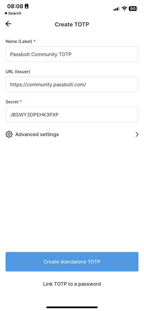 Totp Passbolt Documentation