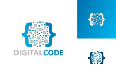 Premium Vector Digital Code Logo Template Design Vector Emblem