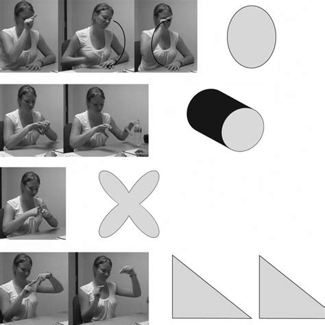 Illustration Of Asl Classifier Constructions Describing Shape A
